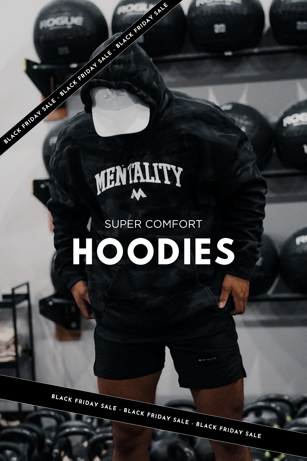 MENTALITY VARSITY HOODIE - BLACK
